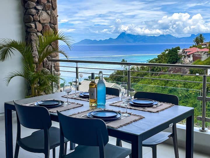 Surf Oasis - Vue Wifi Et Clim - Polynésie française