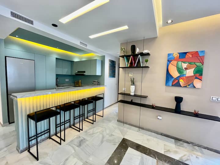 The Ocean Glimpse - 2 Br Comfort & Sea View - Tangier