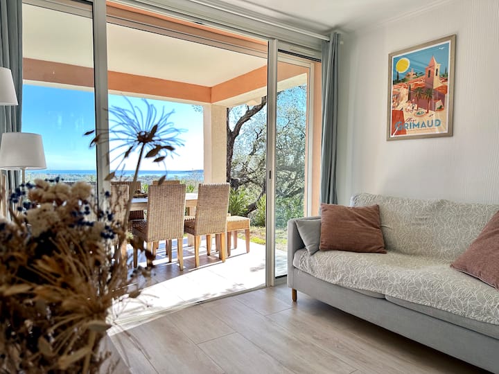 Superbe Appartement Vue Mer Les Restanques Grimaud - Grimaud