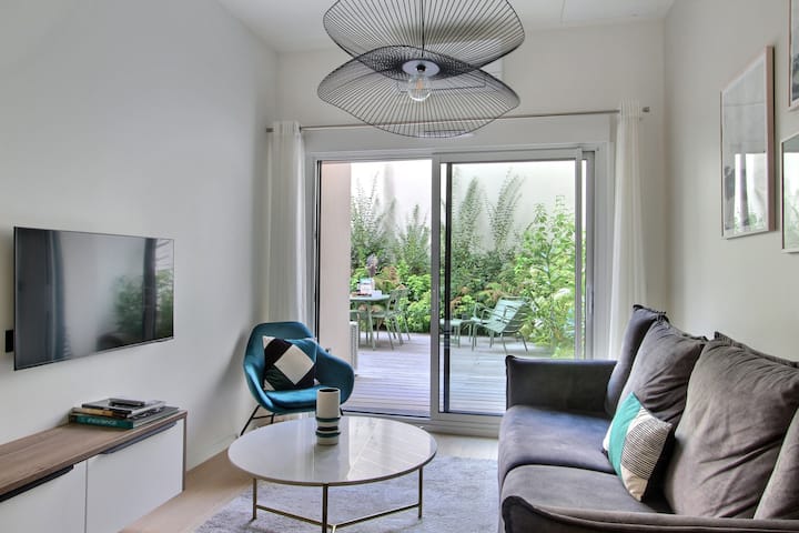 Apt Avec Ac, Jardin Et Clim - Proche Tour Eiffel - Paris