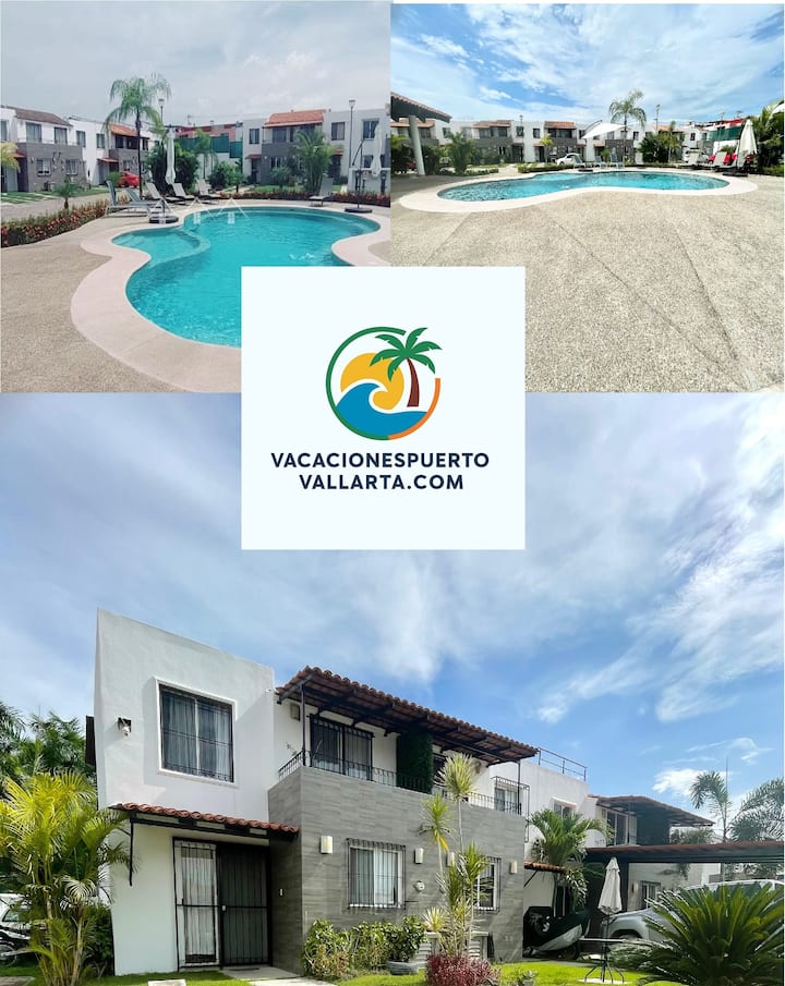 Modern Pool Side, 3 Bdrm House With Parking - Puerto Vallarta