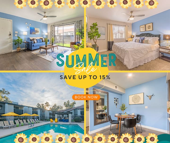 Sunny Retreat • King Bed • Dining • Free Parking - Phoenix, AZ