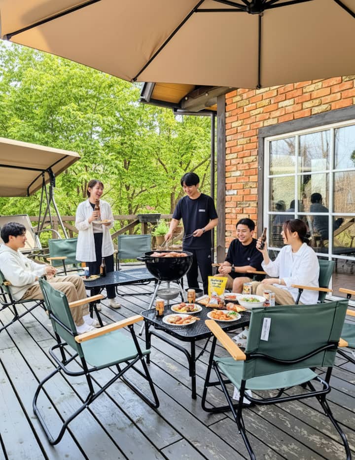 【連泊15%オフ】8名様までok/広いウッドデッキでbbq/グループ旅行・家族旅行・女子会に最適! - 다카시마시