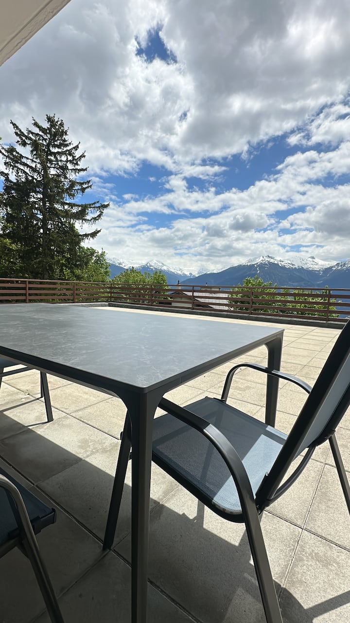 Renovated Flat With Alps' Views - Crans-Montana