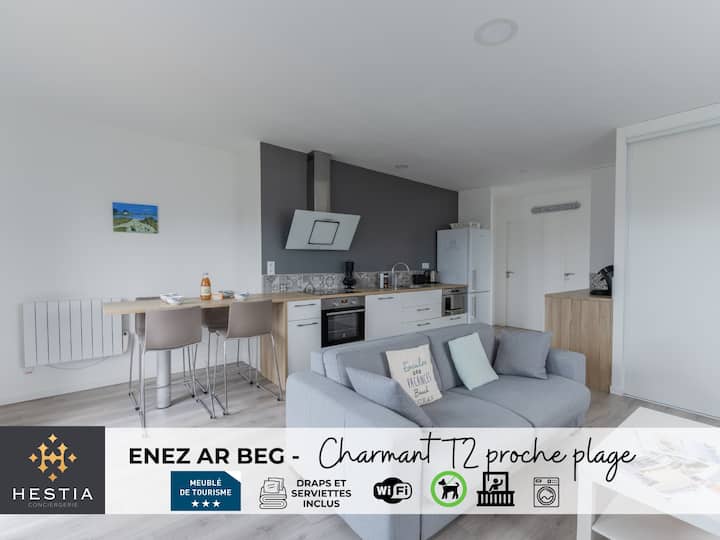 Roscaroc Enez Ar Beg - Charmant T2 Proche Plage - Ploudalmézeau
