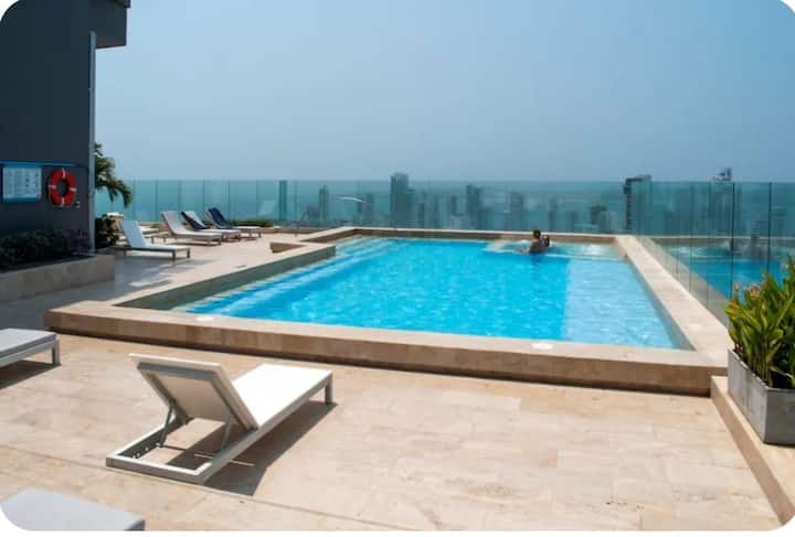 Apartamento Doble Nivel Frente Al Mar Y Playa - Cartagena