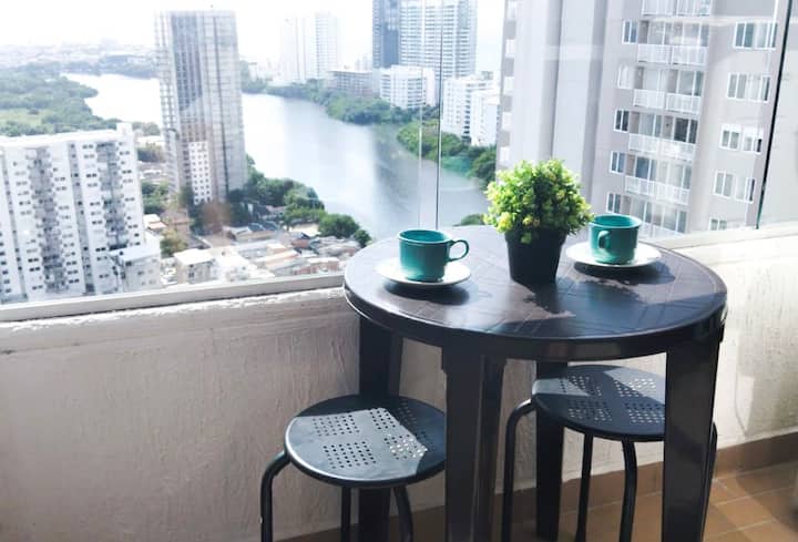 Apartamento Vista Al Mar +Gym+ Wifi+ A/c - Cartagena