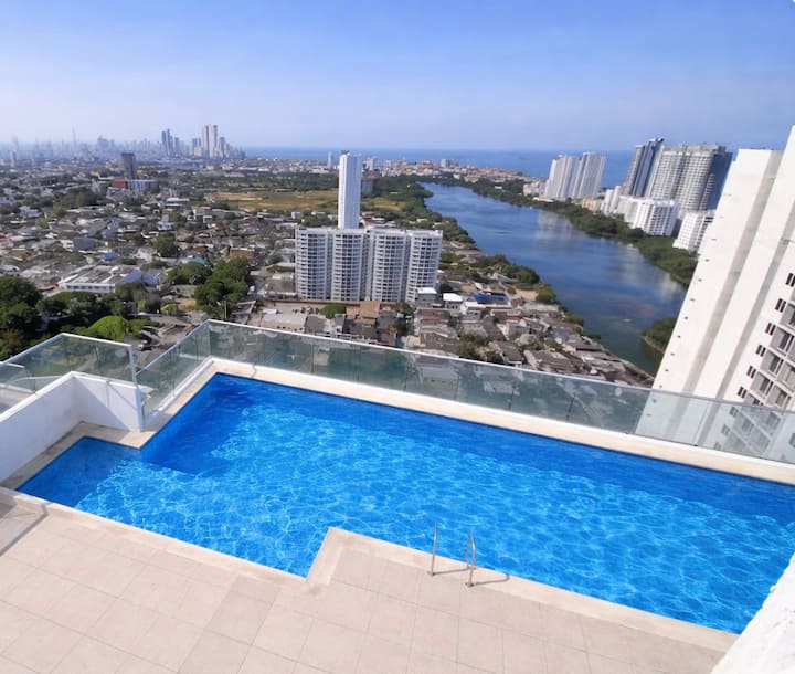 Escape By The Beach | Pool, Gym & High-speed Wifi - Cartagena