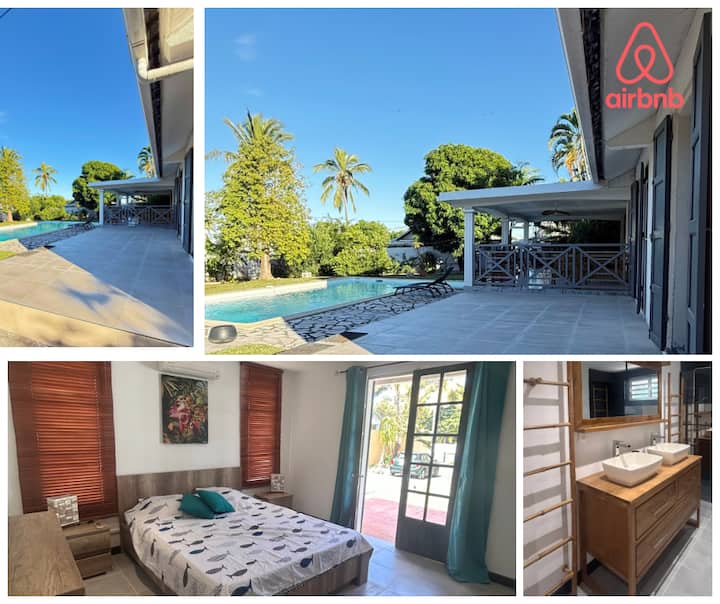 Villa 4 Chambres Climatisées  Avec Piscine - Saint-Pierre