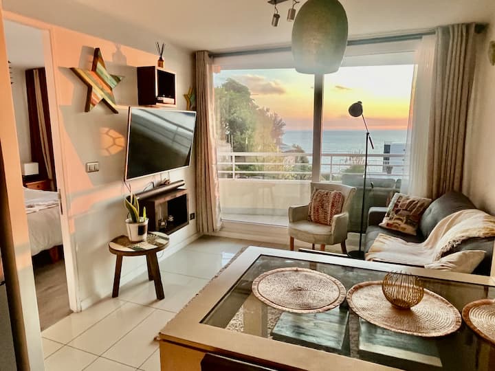 Hermoso Depto.  Reñaca Central Y Vista Al Mar - Viña del Mar