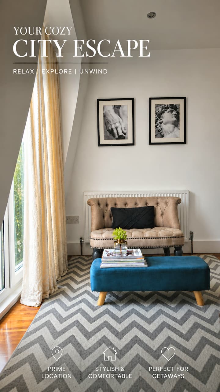 Bright & Airy Room W/ Charming Juliet Balcony - Fulham
