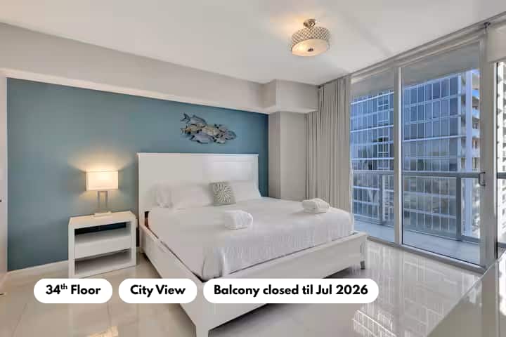 Icon Ocean 2b/1b Free Pool & Spa - Miami