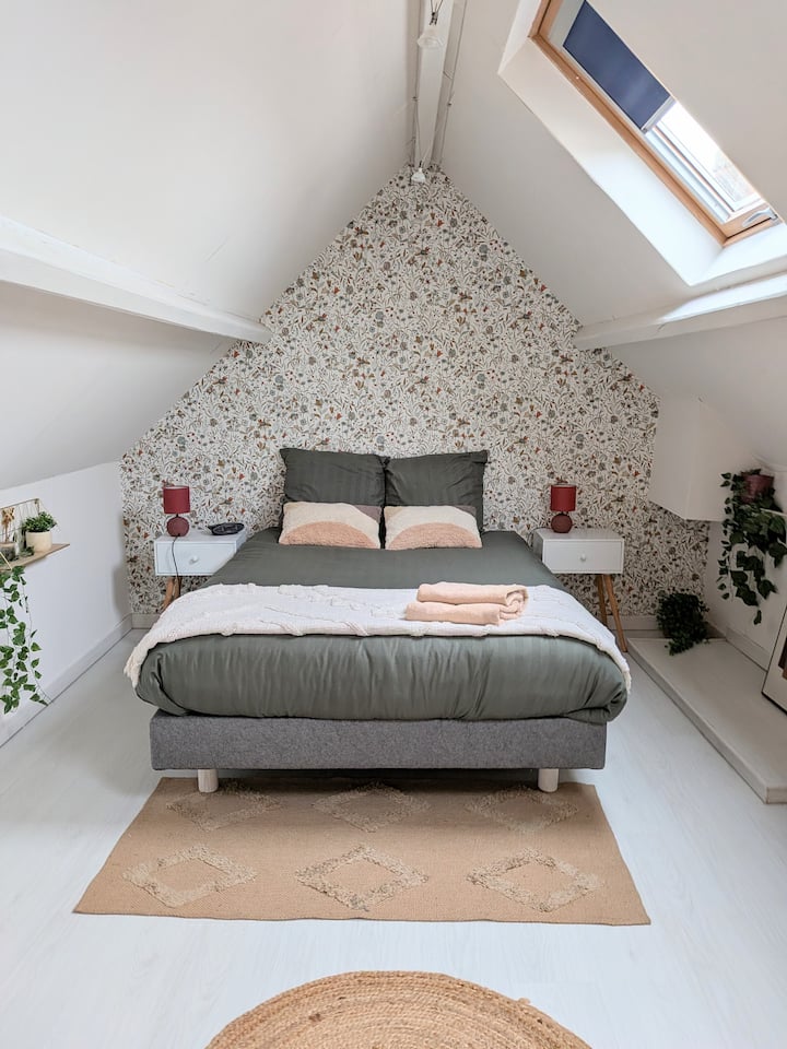 Grand Duplex, 5 Pers, 3 Couchages. Garage Fermé. - Dijon