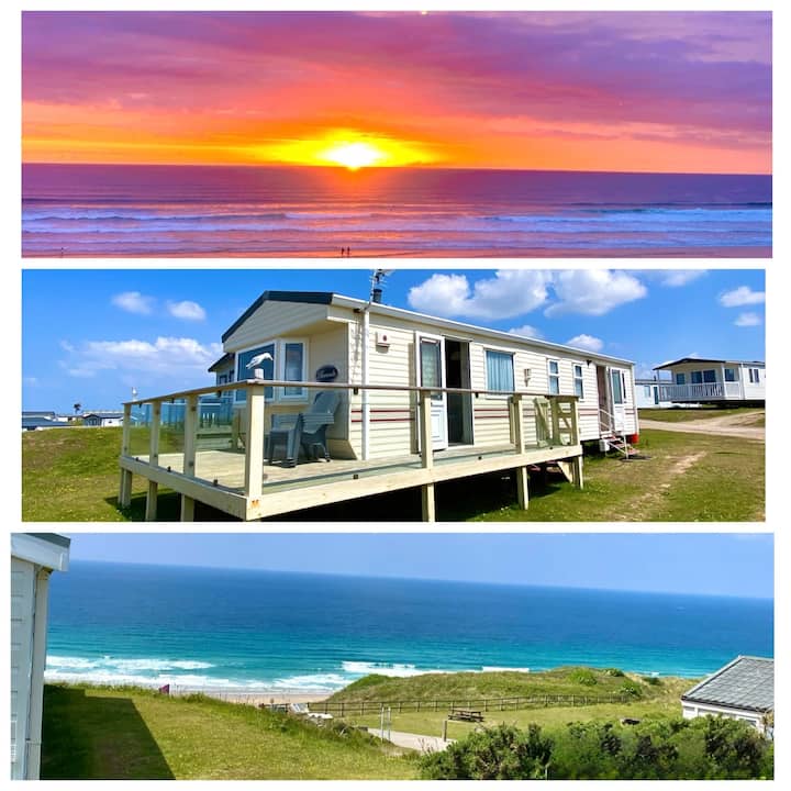 Cosy Sea View Caravan, Perran Sands, Perranporth - St Agnes