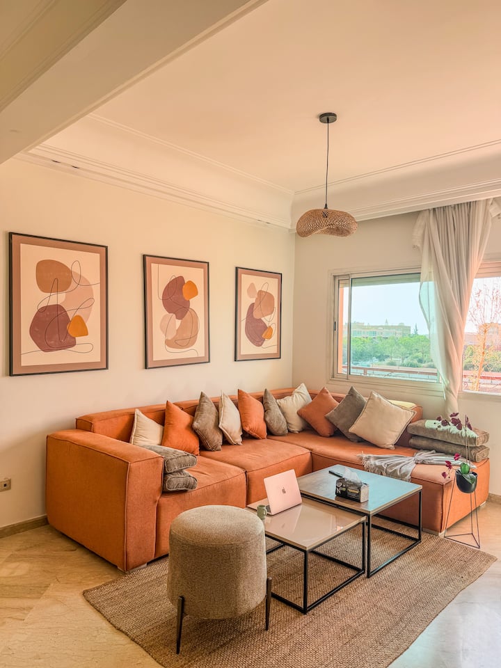 Appart 2ch-piscine,clim,parking&terrasse- 4guests - Marrakesh