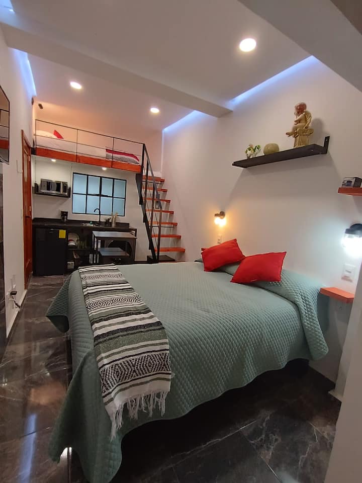 Suite Con Cama Queen Y Un Altillo, Baño Y Barra - Ciudad de México