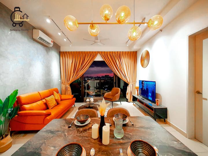 Balcony 1br Trion Modern Suite | 1-4 Pax | 5m Ikea -