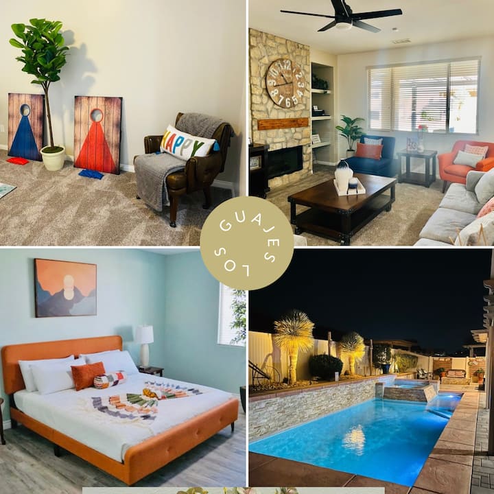 Los Guajes - Pool & Spa, Bbq, Firepit, Games! - Indio, CA