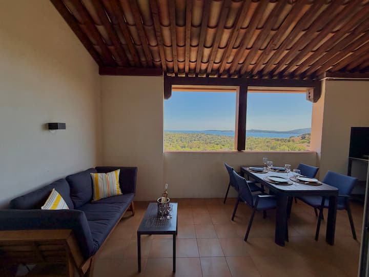 Appart T2 Climatisé - Vue Mer - Piscine Et Tennis - Grimaud