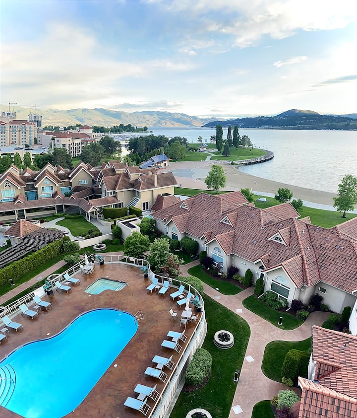 Sunset Waterfront Resort 9. Luxury Lakeside, 3 & 2 - Kelowna