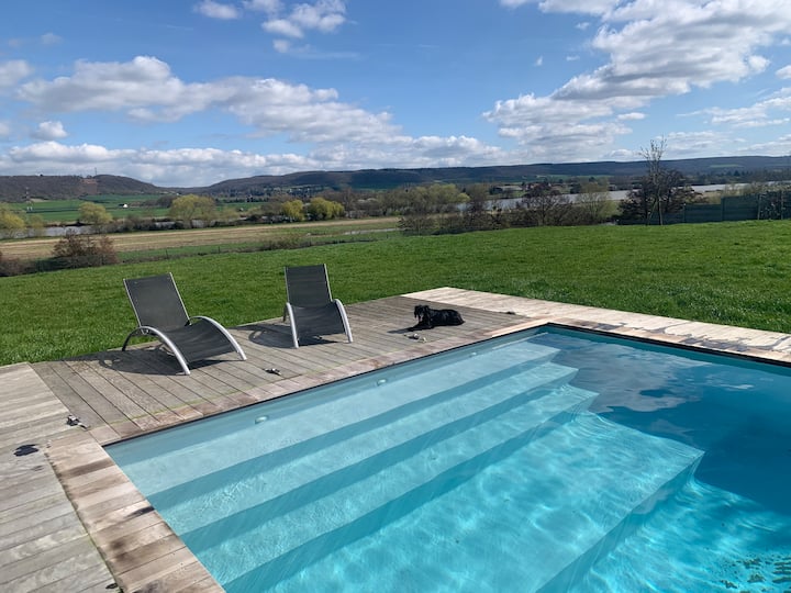 Yourte + Piscine Vue Seine - Vernon