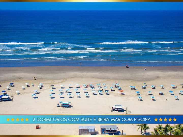 Frente Ao Mar, 2 Dormitórios Com Piscina E Garagem - Praia Grande