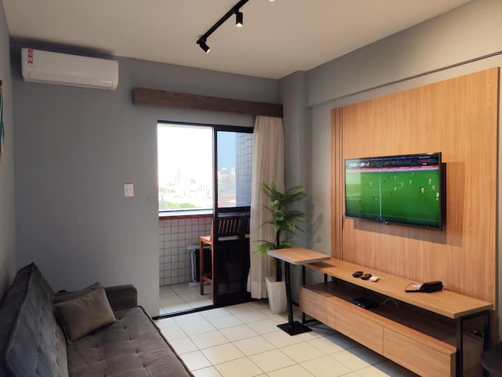Flat A 500m Da Praia - Condomínio Biarritz - São Luís
