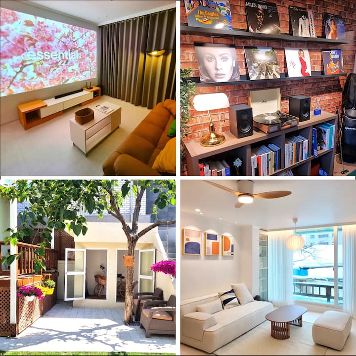 강릉역 | 72평 독채 | 오죽 정원과 지하 뮤직 라이브러리가 있는 감성 스테이 - Gangneung-si