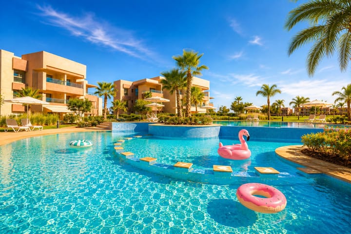 Appart View Pool - 3 Rooms - Optical Fiber - Marrakech