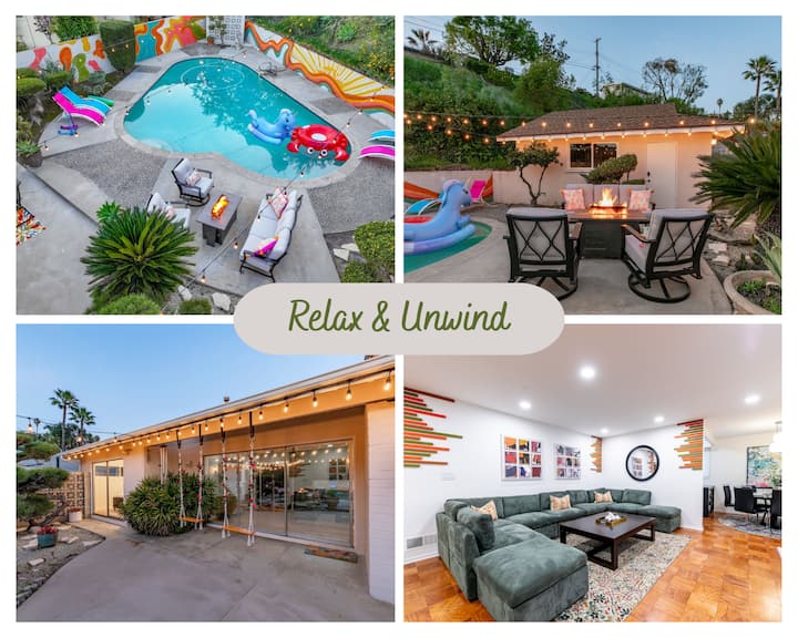 Stylish Sunrise Pool Home 4bd 3ba 10 Min To Dtla - Rosemead, CA