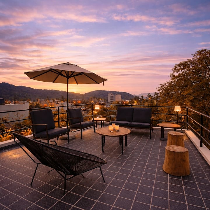 Escapada Tropical + Rooftop | Playa 3 Min - Los Ayala