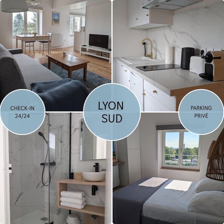 Appartement Lyon Sud - Parking Privé - Saint-Genis-Laval