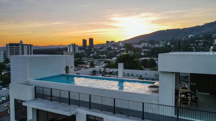 View Of The Capital, Escalon Sv - San Salvador