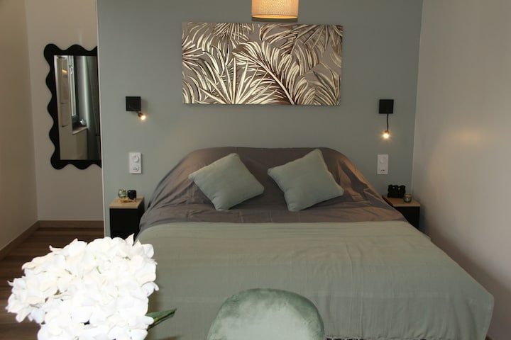 L'embellie1 , Studio 3* Rdc: Clim, Jardin, Parking - 엑쓰 레 방