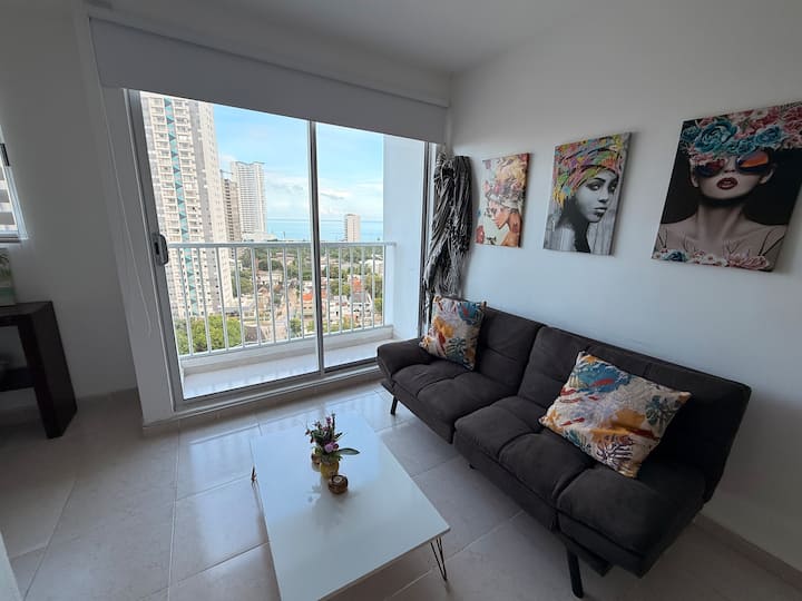 Apartamento Con Vista Hermosa Vista Al Mar ! - Cartagena, Colombia
