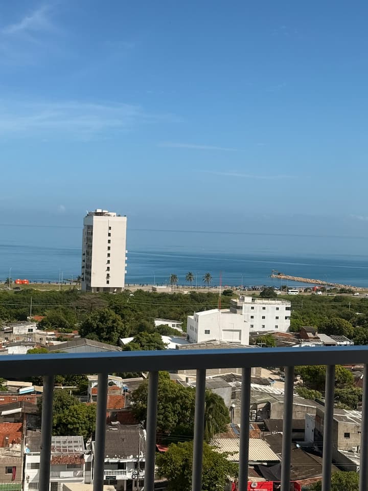 Apartamento Con Vista Hermosa Vista Al Mar ! - Cartagena