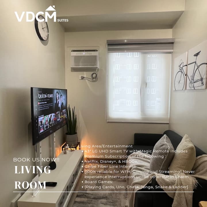 Vdcm Suites 2br Ps4+free Parking/ Charm Tower D - Cainta