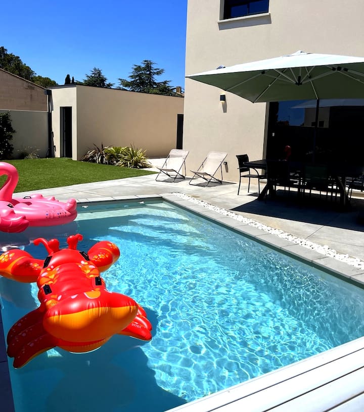 Maison Gabrielle, Détente En Famille Avec Piscine - Port-la-Nouvelle