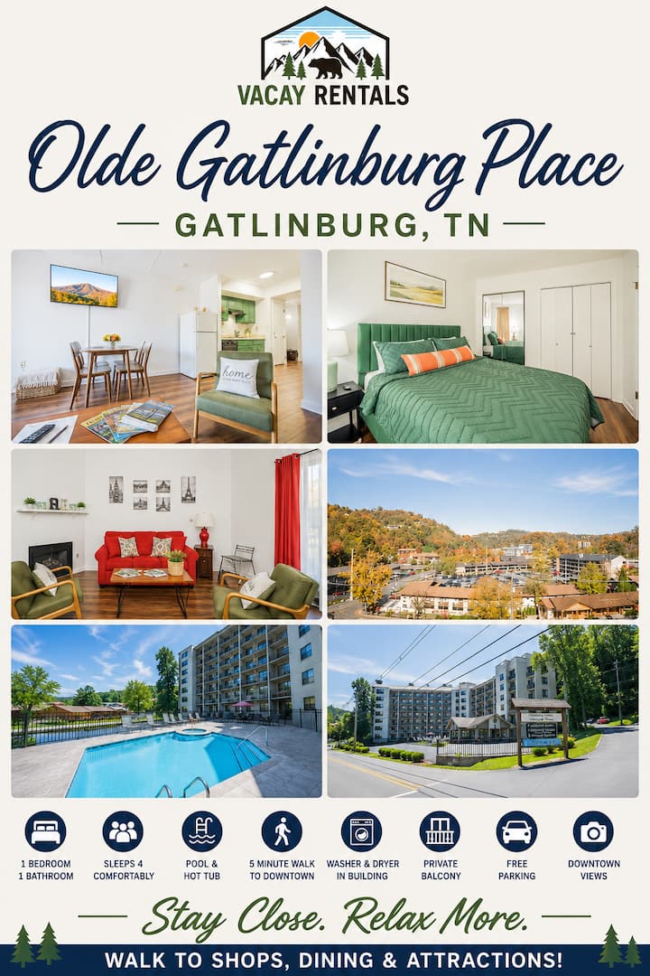 Downtown Gatlinburg Condo/sleeps 4/ #508 - Gatlinburg, TN