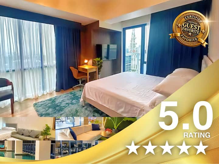 Blue-60sqm Apartment In Cebu It Park For 4 People - Cebu
