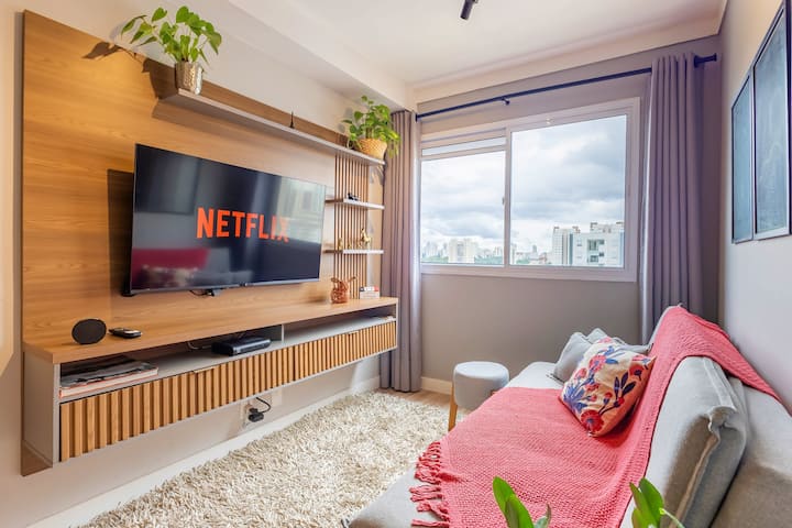 Apê No 19º Andar A 350m Tokio Marine (3 Hospedes) - Santo Amaro