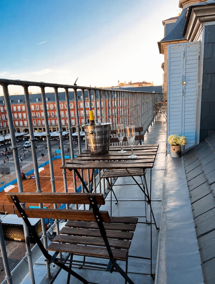 C5* Terraza Con Vistas Plaza Mayor | Luz Y Confort - Madrid