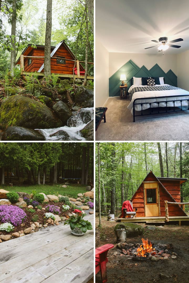 Adirondack Camp Private Creek 
Hot Tub & Woodstove - Wilmington, NY