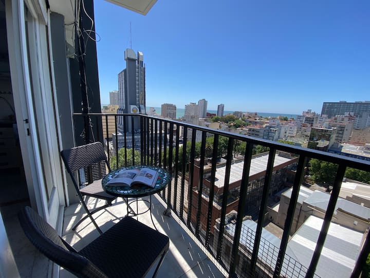 Comodidad, Confort Y Vista Al Mar En Pleno Centro - 馬德普拉塔