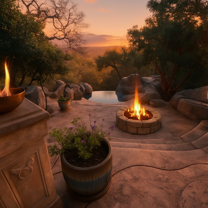 Wine Country Itailan Casetta Waterfall Hot Tub - Atascadero, CA