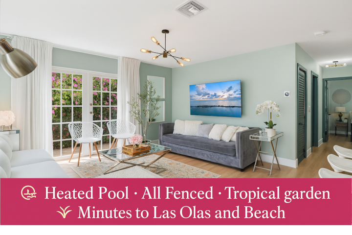Heated Pool | Minute To Beach | Fenced Garden - Fort Lauderdale