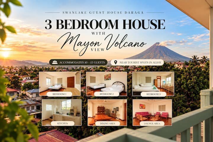 3 Bedroom Unit W/ Overlooking Mayon Volcano View - Legazpi City