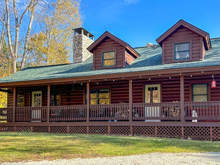 Log Cabin On 5 Acres+creek W/ Lake Access+sleeps 9 - New Hampshire (State)