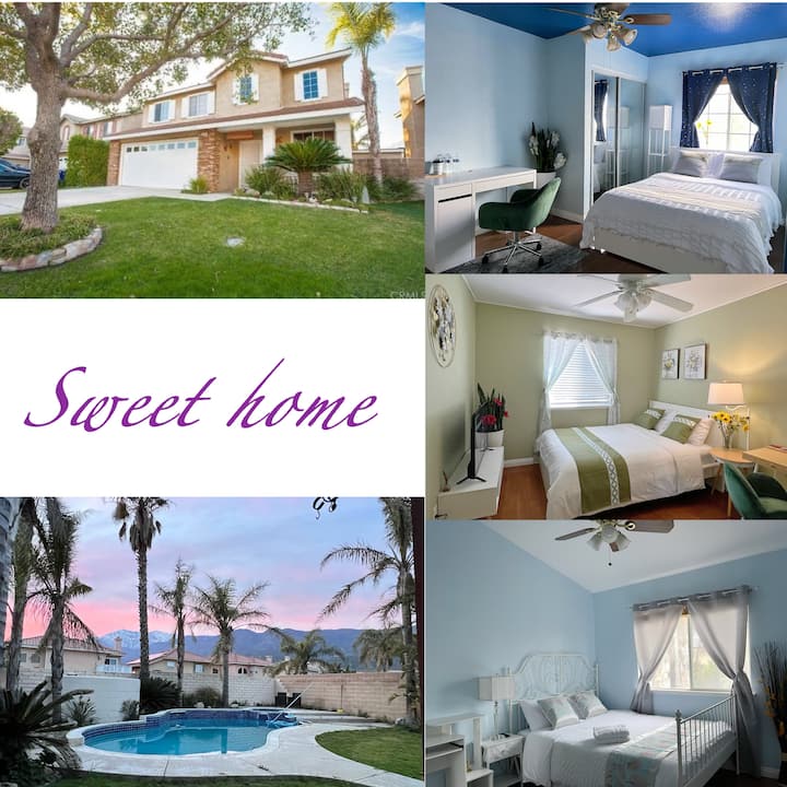 Pool Usage New 3 Private Rooms(not Whole House - Fontana, CA