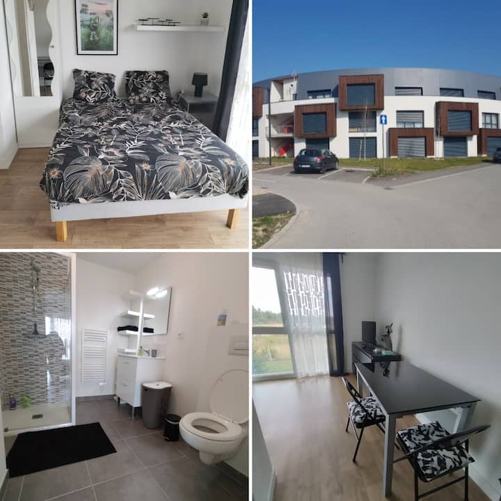 Bel Appartement Studio Confortable Avec Parking - Aube